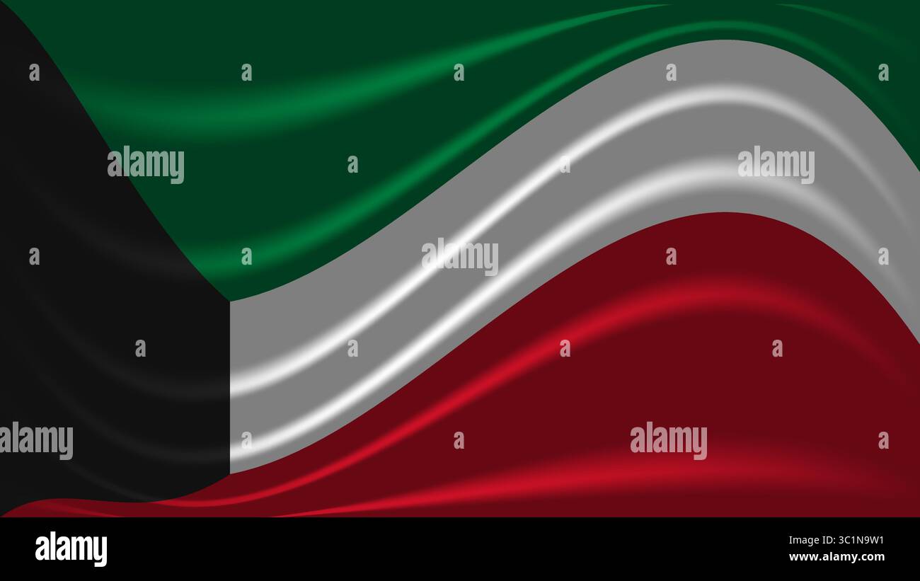 Kuwait waving flag national hi-res stock photography and images - Alamy
