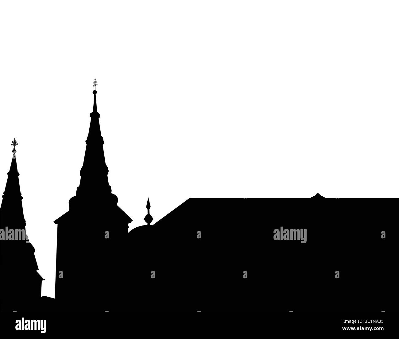 Church spire silhouette Stock Vector Images - Alamy