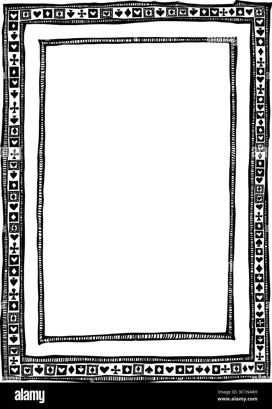 Playing card symbols frame hi-res stock photography and images - Alamy