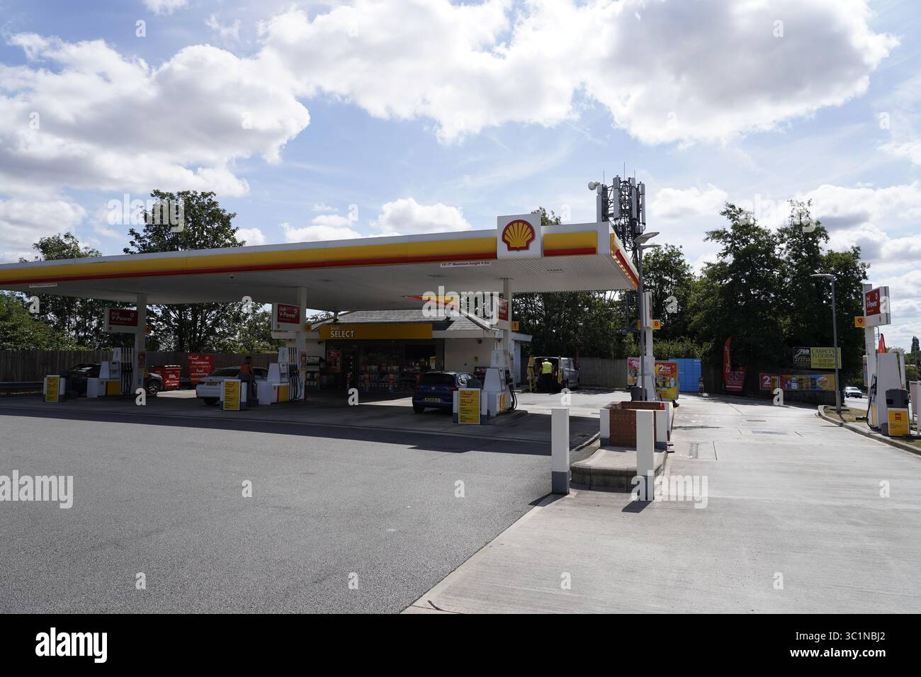 Shell garage petrol station Corporate logo signs in Barnsley, South ...