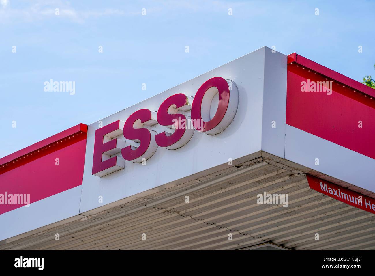 Esso garage petrol station Corporate logo signs in Barnsley, South ...
