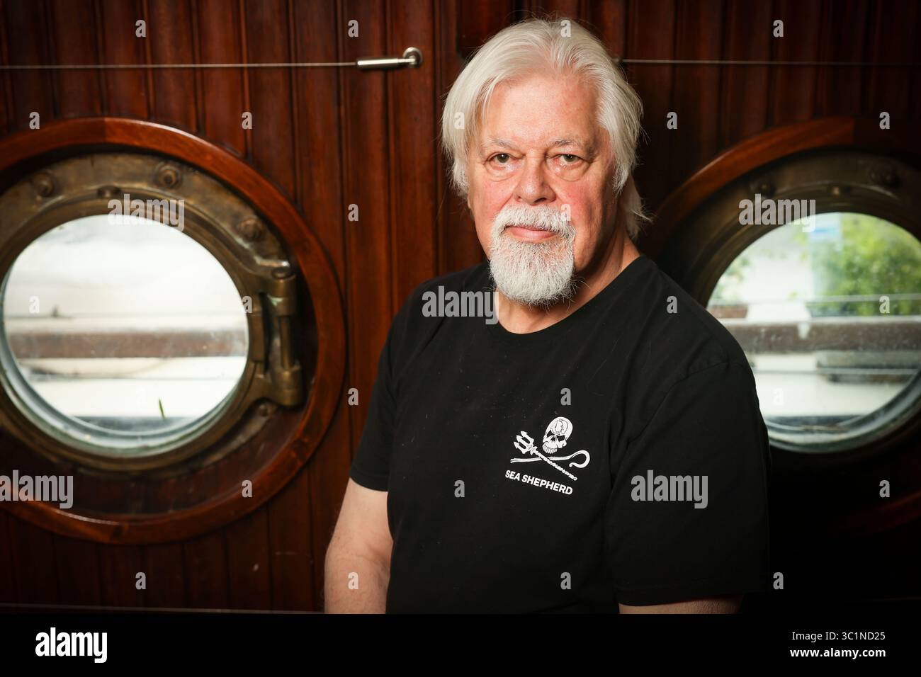 Paul Watson poses after an interview after Interpol took the anti ...