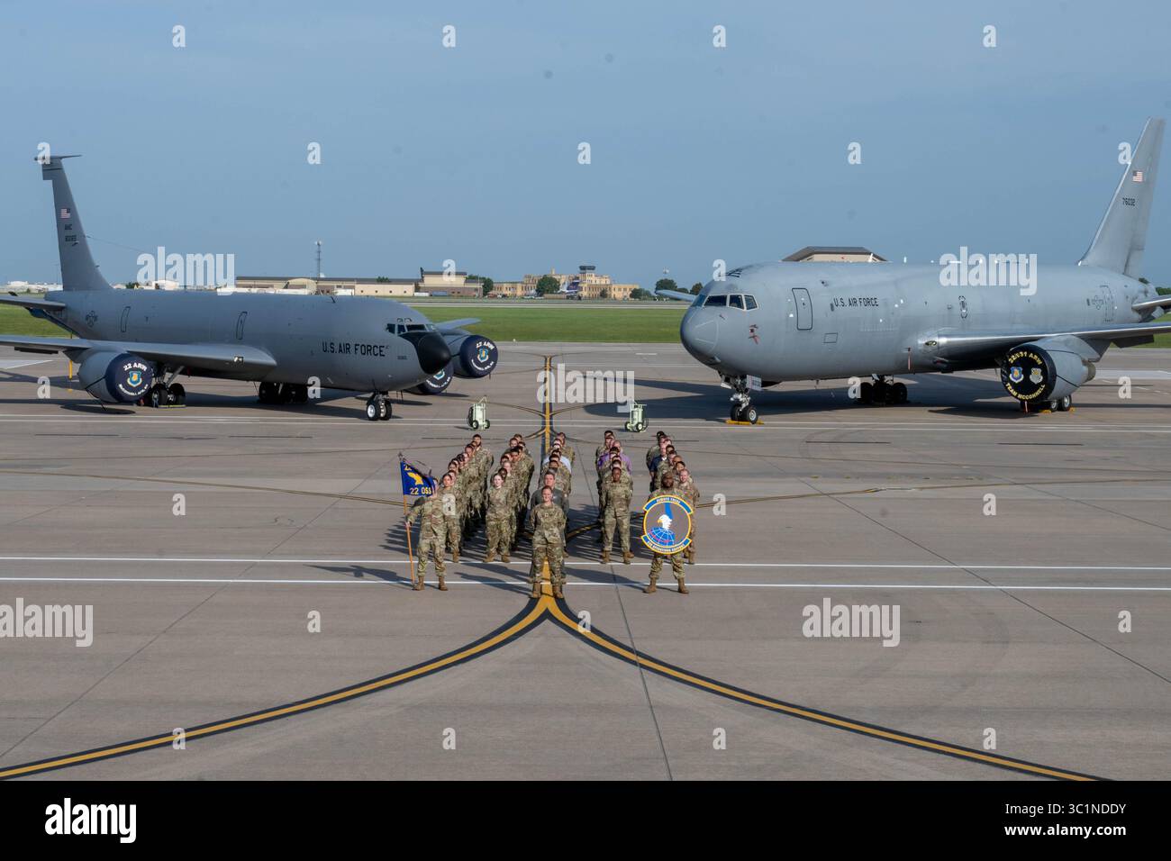 The 22nd Operations Support Squadron Poses For A Photo At Mcconnell Air