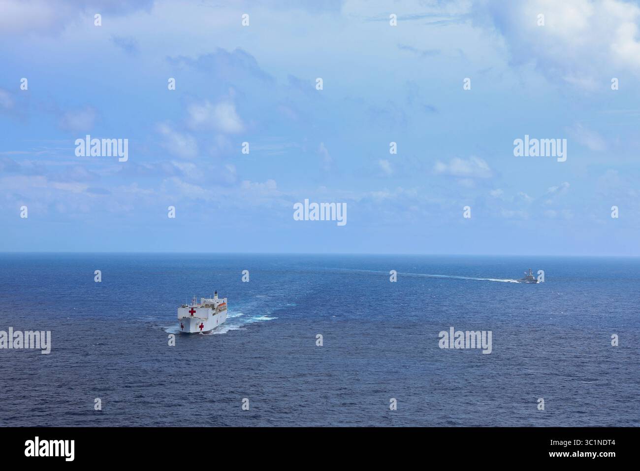CARIBBEAN SEA (July 22, 2025) The Mercy-class hospital ship USNS ...