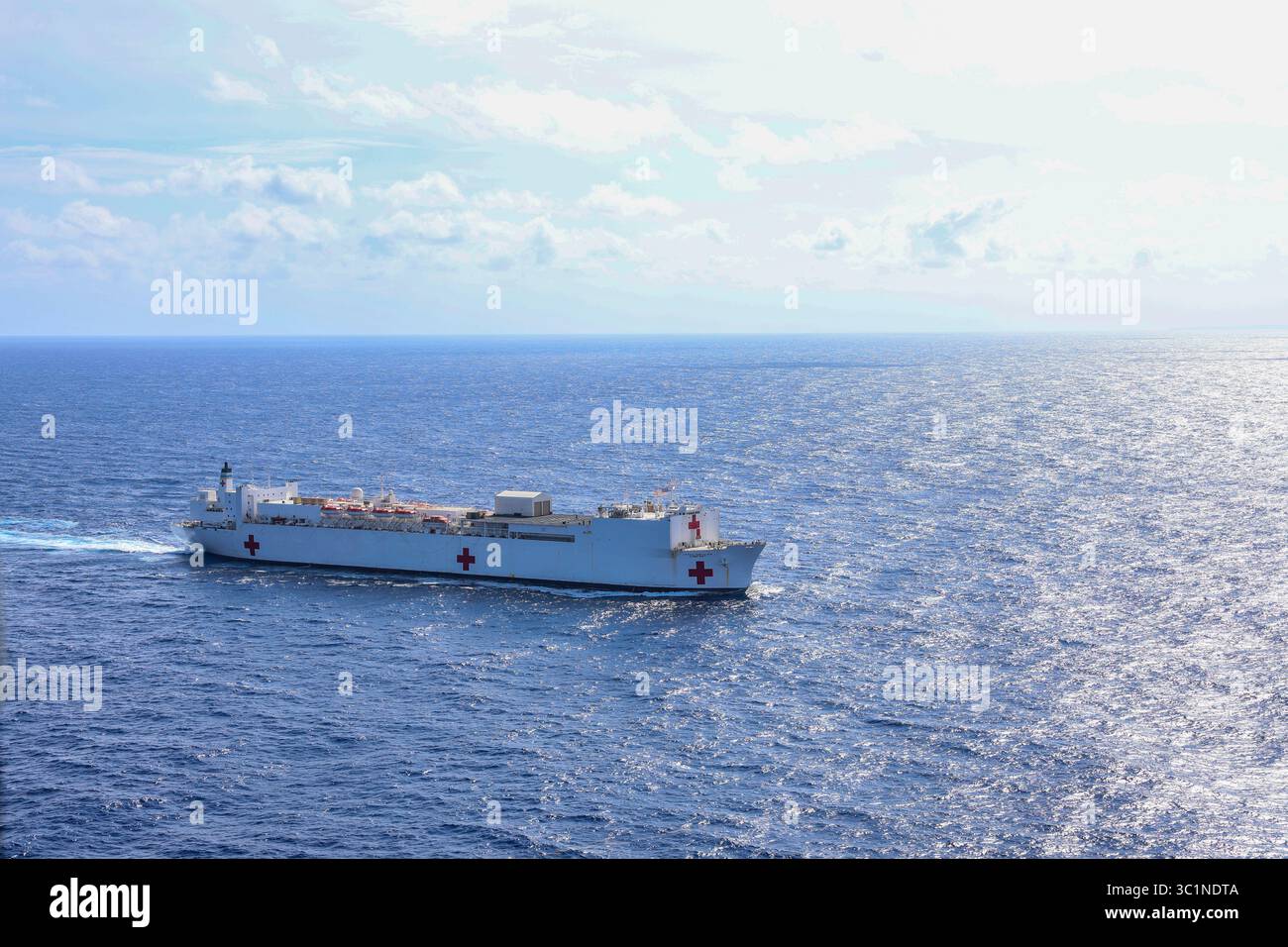 CARIBBEAN SEA (July 22, 2025) The Mercy-class hospital ship USNS ...