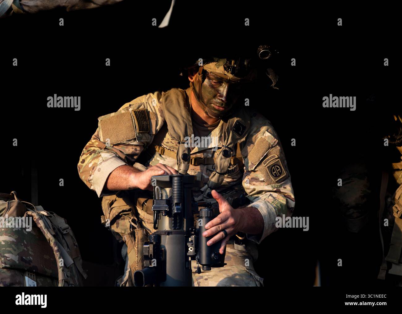 A Paratrooper assigned to 2nd Battalion, 501st Parachute Infantry ...