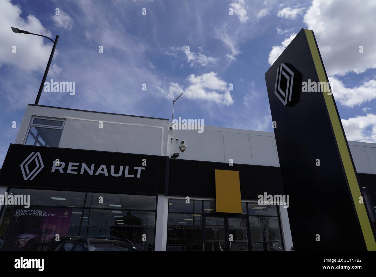 Renault cars dealership Corporate logo signs in Barnsley, South ...