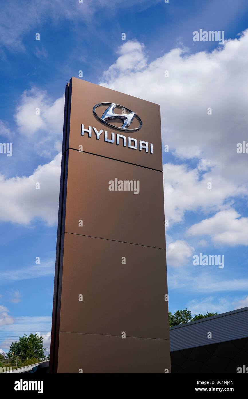 Hyundai cars dealership Corporate logo signs in Barnsley, South ...