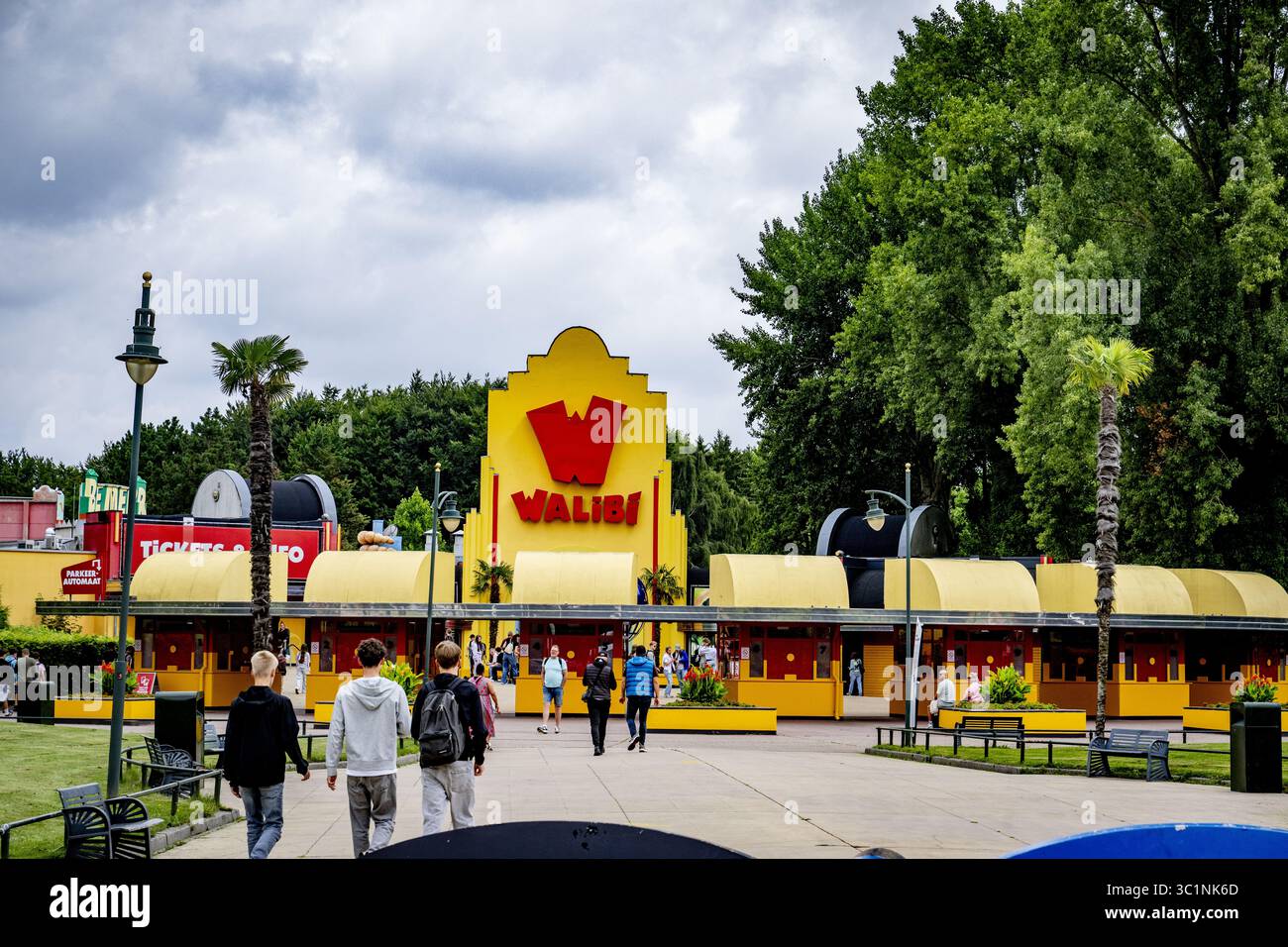 BIDDINGHUIZEN - Exterior of amusement park Walibi Holland,located in ...
