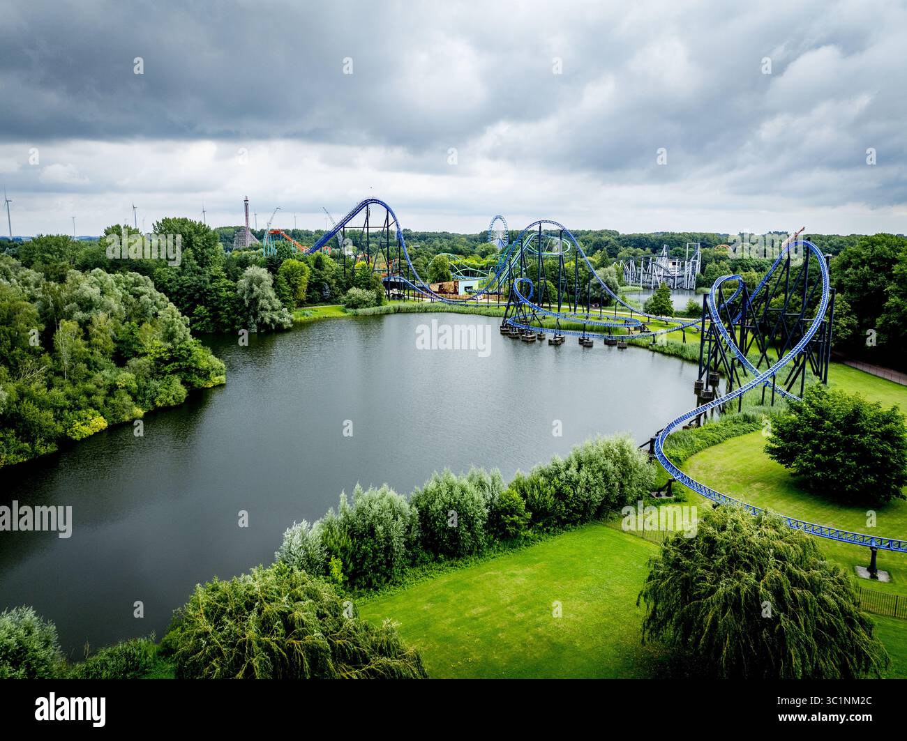 BIDDINGHUIZEN - Exterior of amusement park Walibi Holland,located in ...