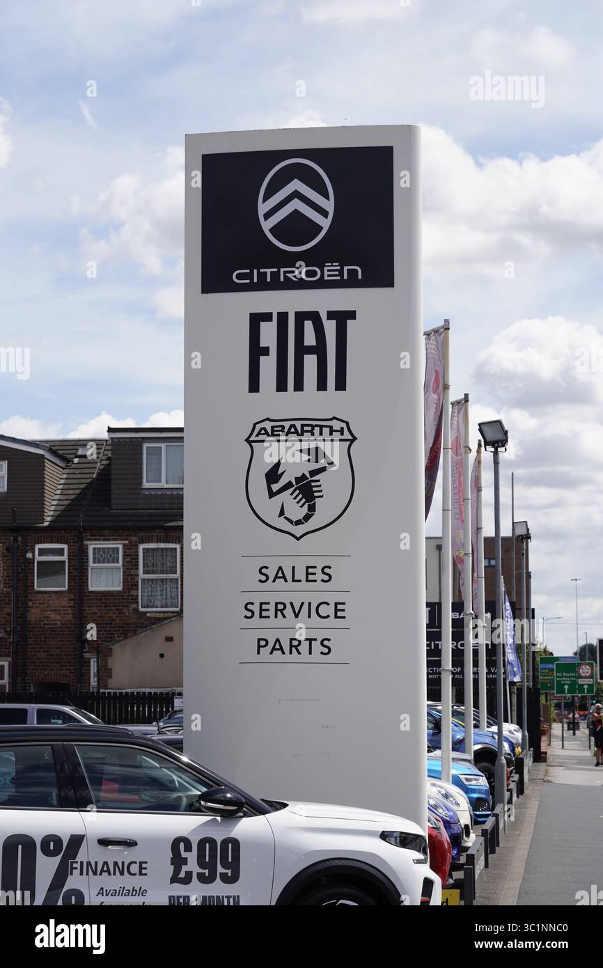 Citroen Abarth Fiat cars dealership Corporate logo signs in Wakefield ...