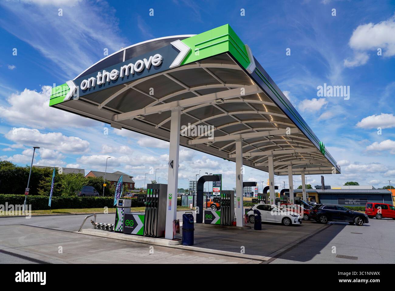 EG On The Move petrol station Corporate logo signs in Wakefield, South ...