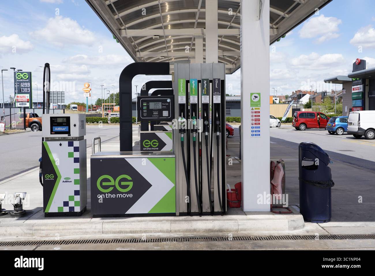 EG On The Move petrol station Corporate logo signs in Wakefield, South ...