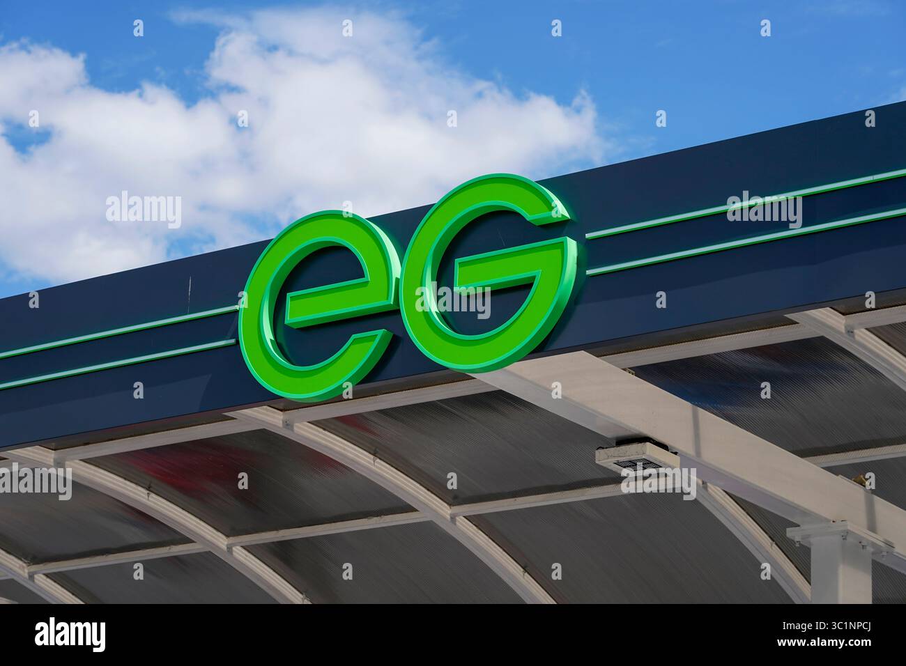 EG On The Move petrol station Corporate logo signs in Wakefield, South ...