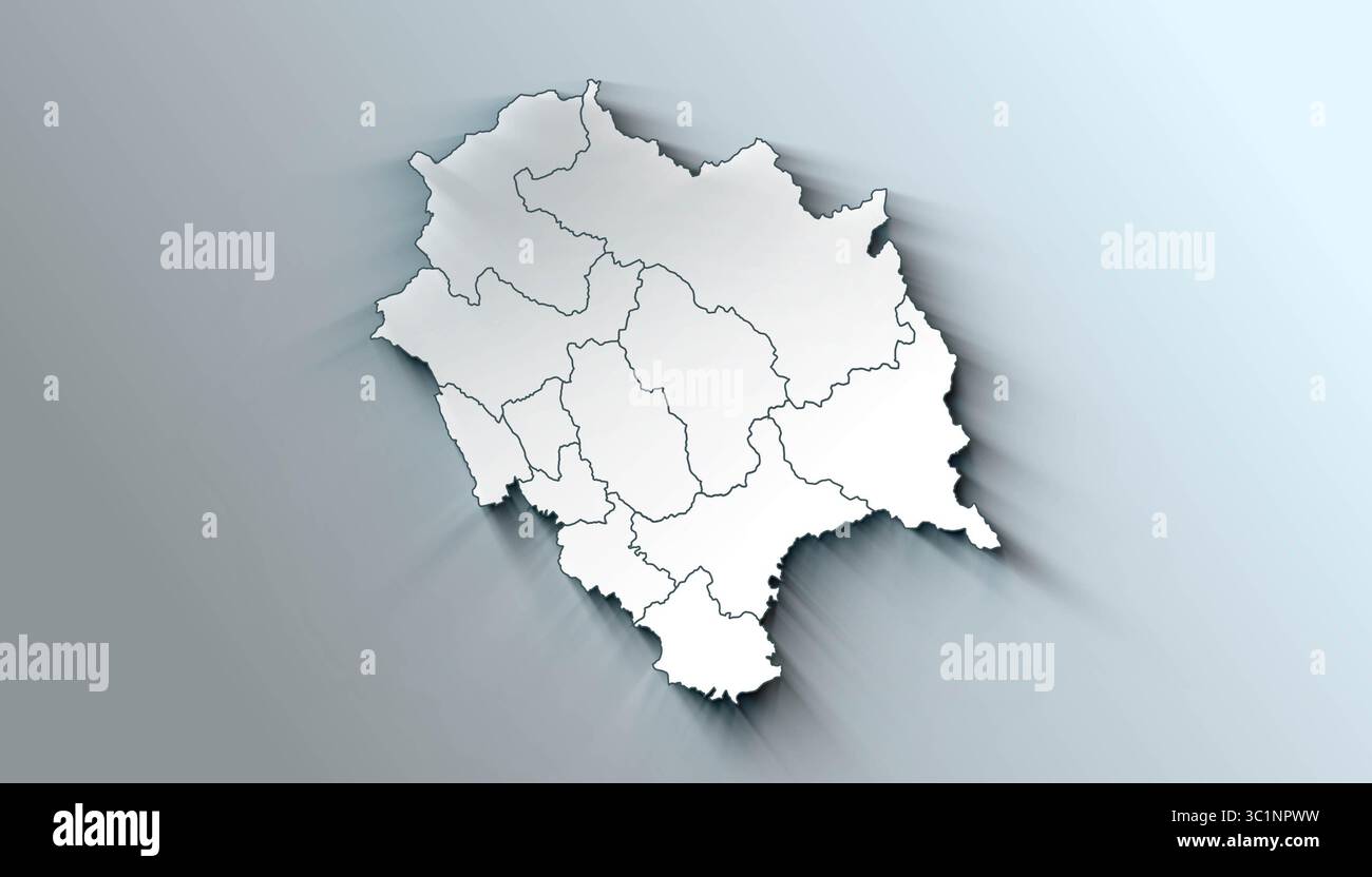 Modern Map of Himachal Pradesh India Districts with Borders Stock Photo ...