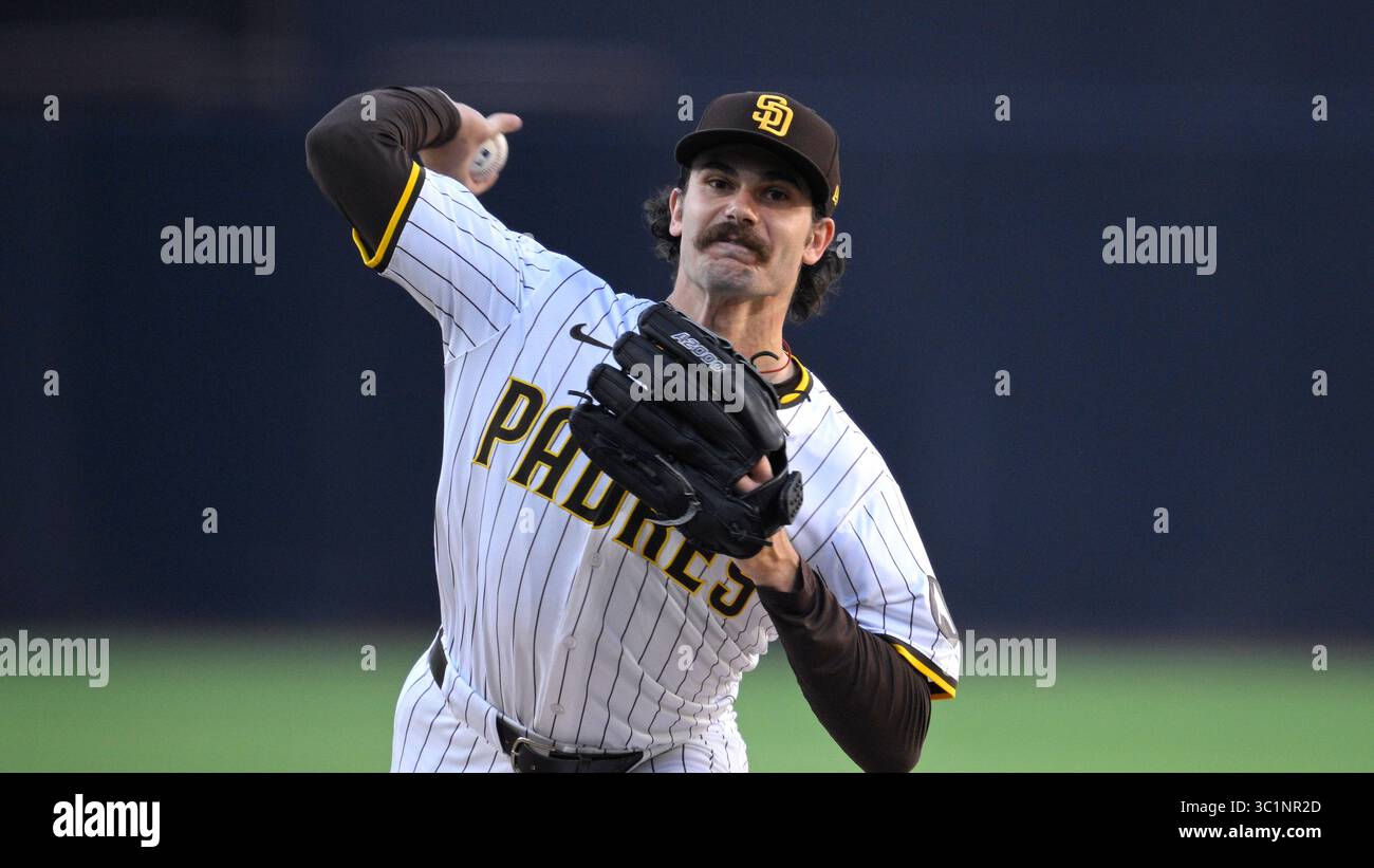 San Diego Padres starting pitcher Dylan Cease works against a Arizona ...