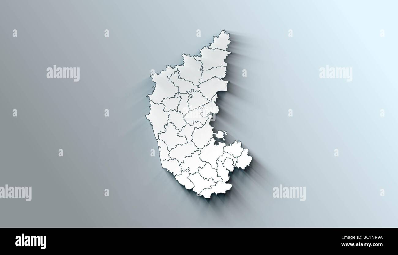 Modern map karnataka india hi-res stock photography and images - Alamy