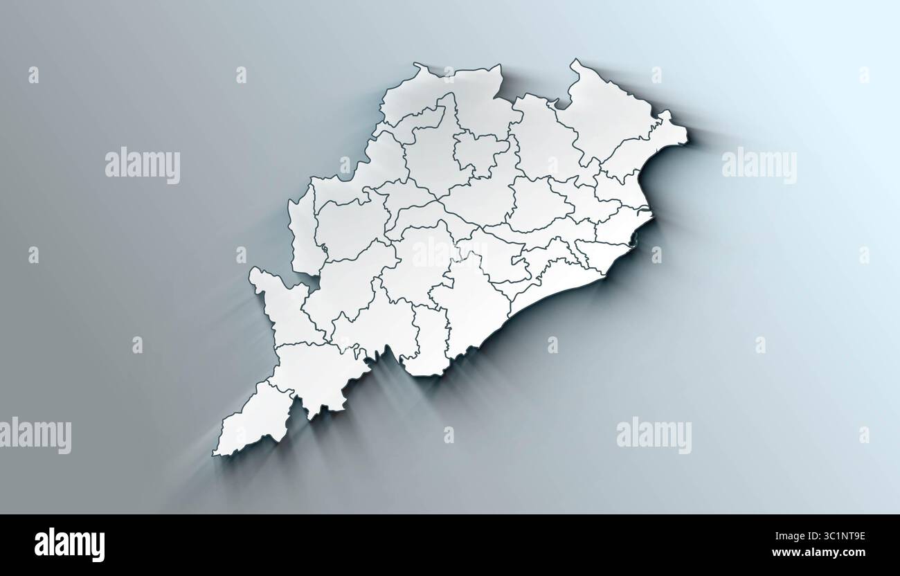 Odisha map of indian states hi-res stock photography and images - Alamy