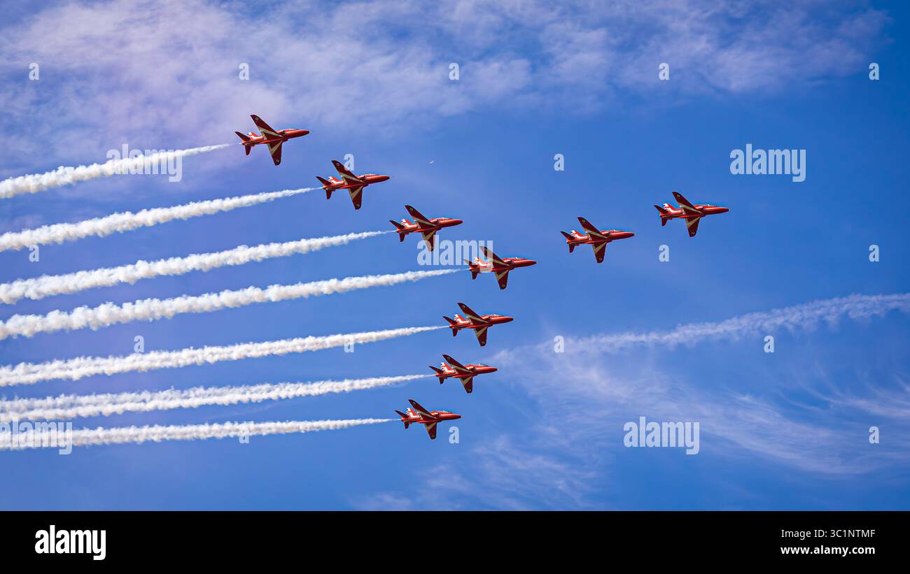 The Red Arrows - Battle of Britain Airshow 2025 - Headcorn Aerodrome ...