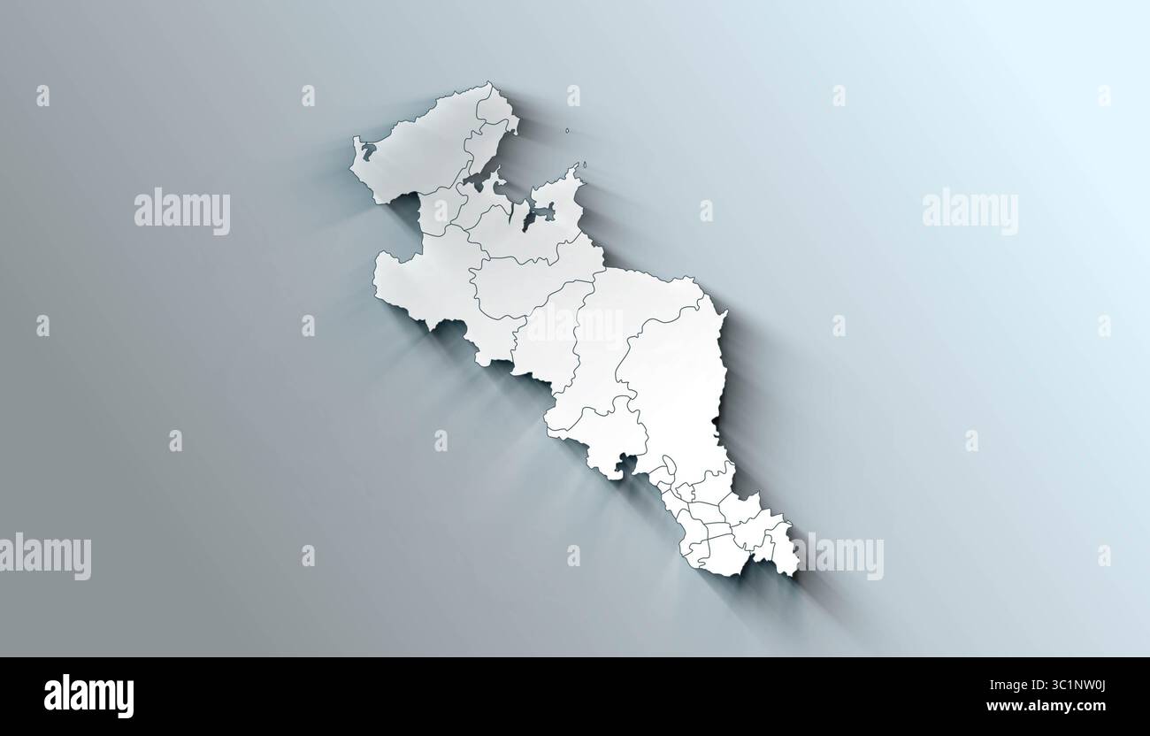 Minimalist Map of Kyoto Japan Prefecture with Borders Stock Photo - Alamy