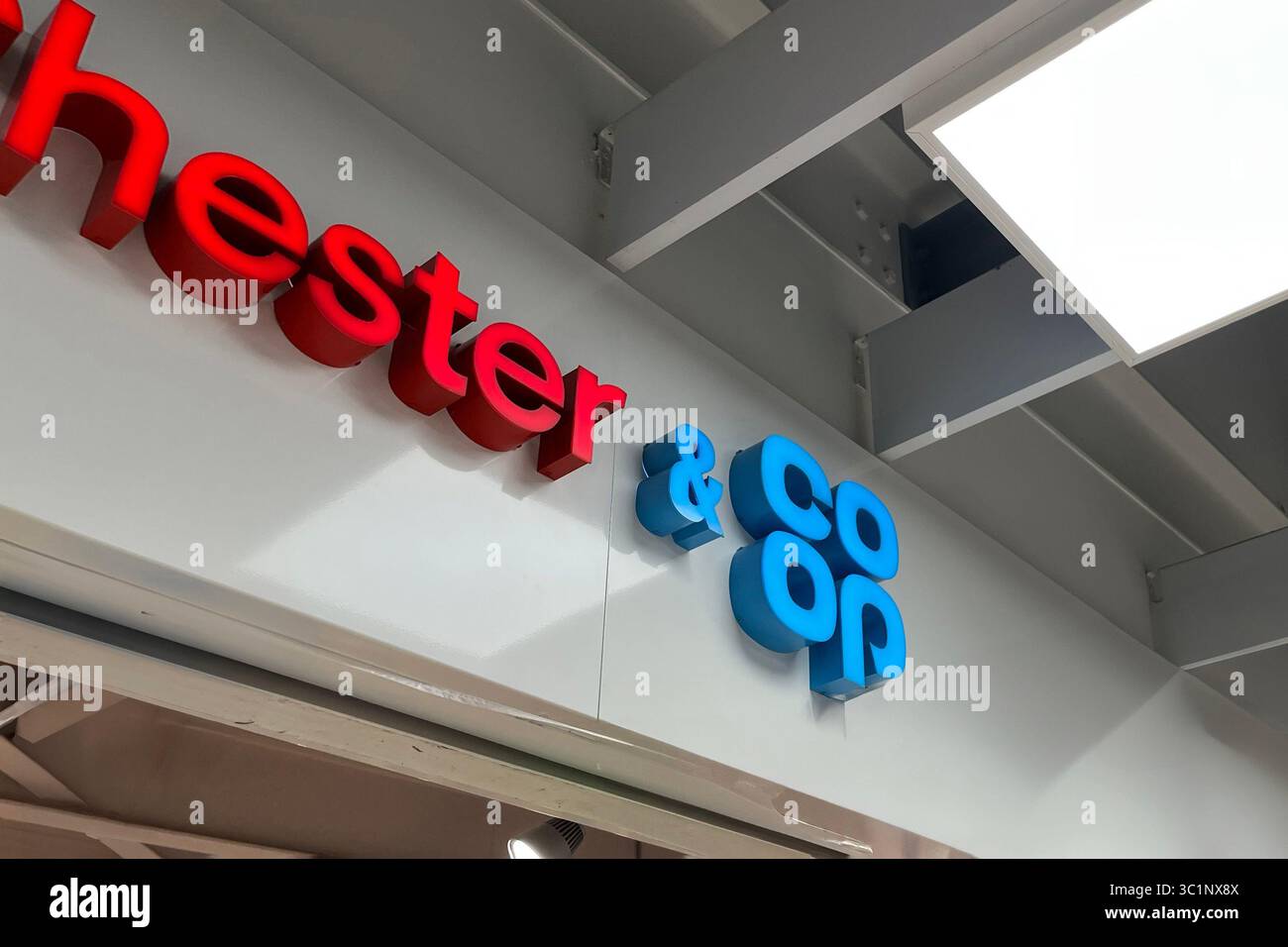 Co Op CooP shop Corporate logo signs in Chester, Chesire, United ...