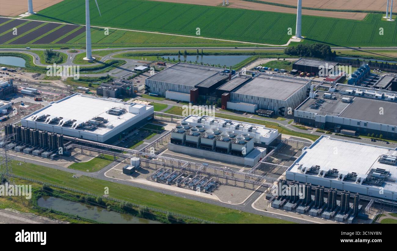 Large scale data center in the Eemshaven, The Netherlands. Cloud ...
