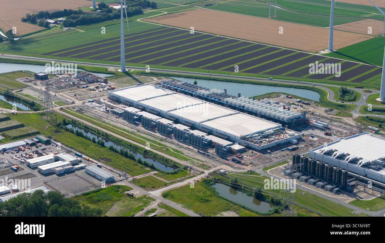 Large scale data center in the Eemshaven, The Netherlands. Cloud ...