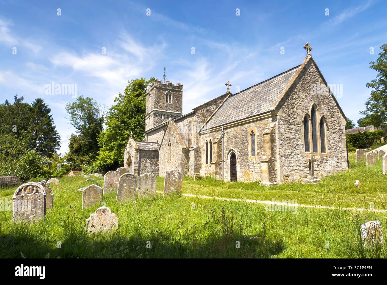 Tolpuddle parish Church of Saint John the Evangelist, in Dorset. A ...
