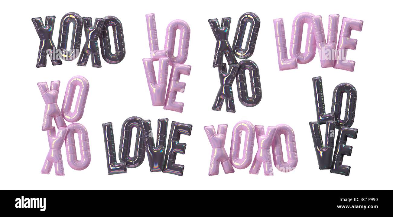 Helium balloons forming word hi-res stock photography and images - Alamy