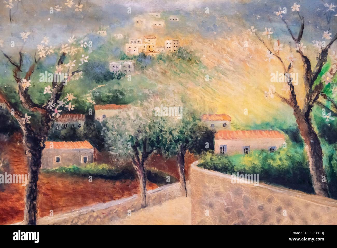 Olga Sacharoff, Landscape with Street and Houses, oil on canvas, 20th ...