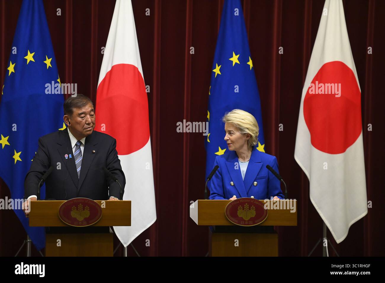 July 23, 2025, Tokyo, Japan: Von Der Leyen, President of the European ...