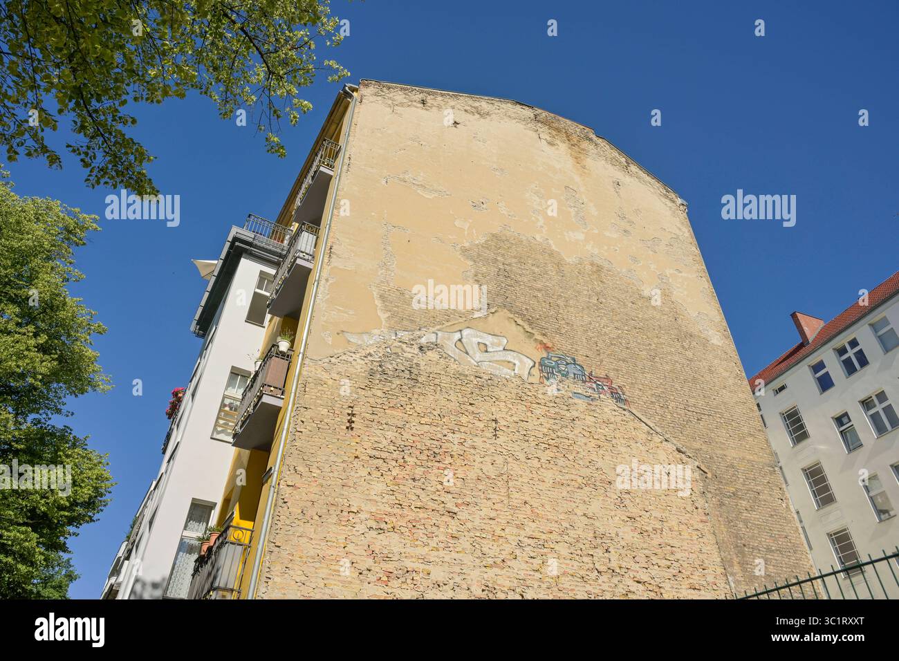 Brandmauer, Altbau, Wilhelmsaue, Wilmersdorf, Bezirk Charlottenburg ...