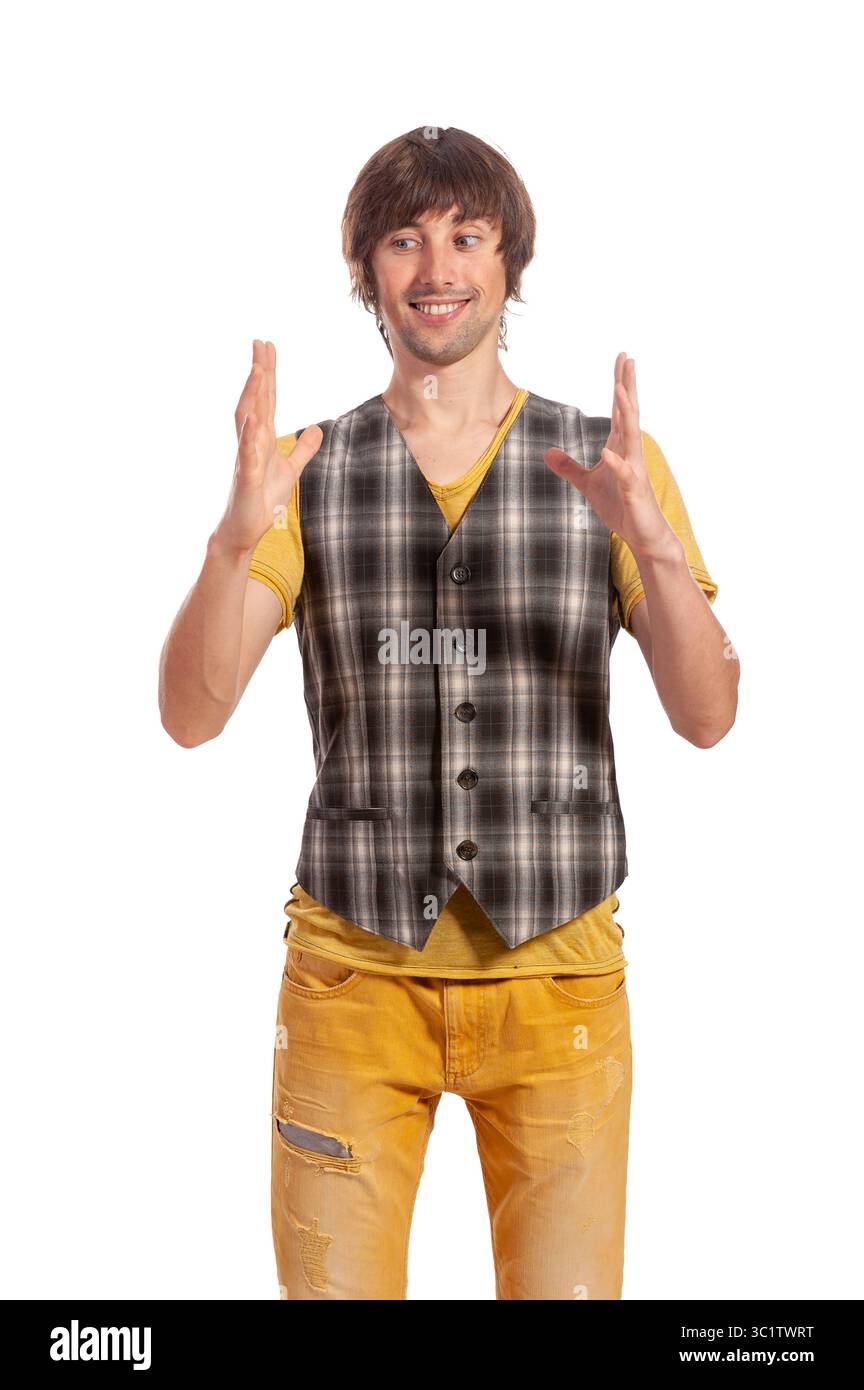 Person wearing plaid shirt hi-res stock photography and images - Alamy