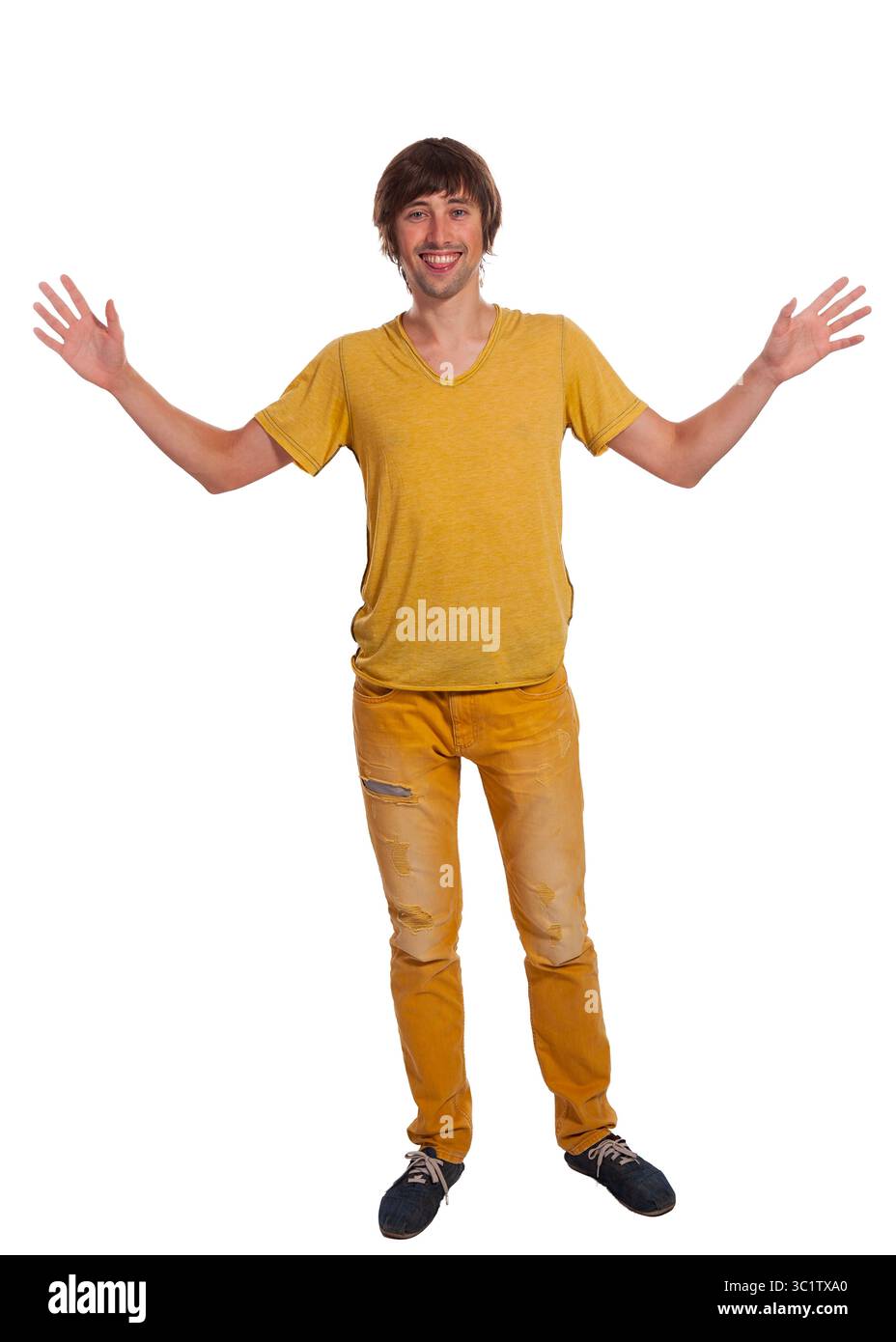 Energetic man posing in Cut Out Stock Images & Pictures - Alamy