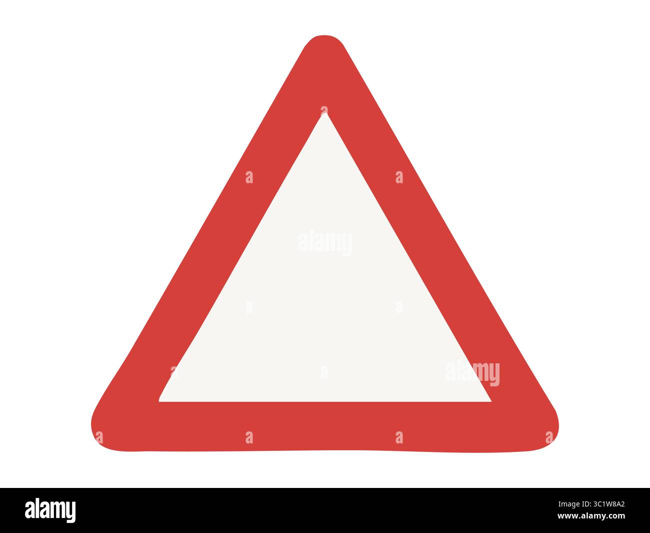 Empty red triangle for signage Stock Vector Images - Alamy