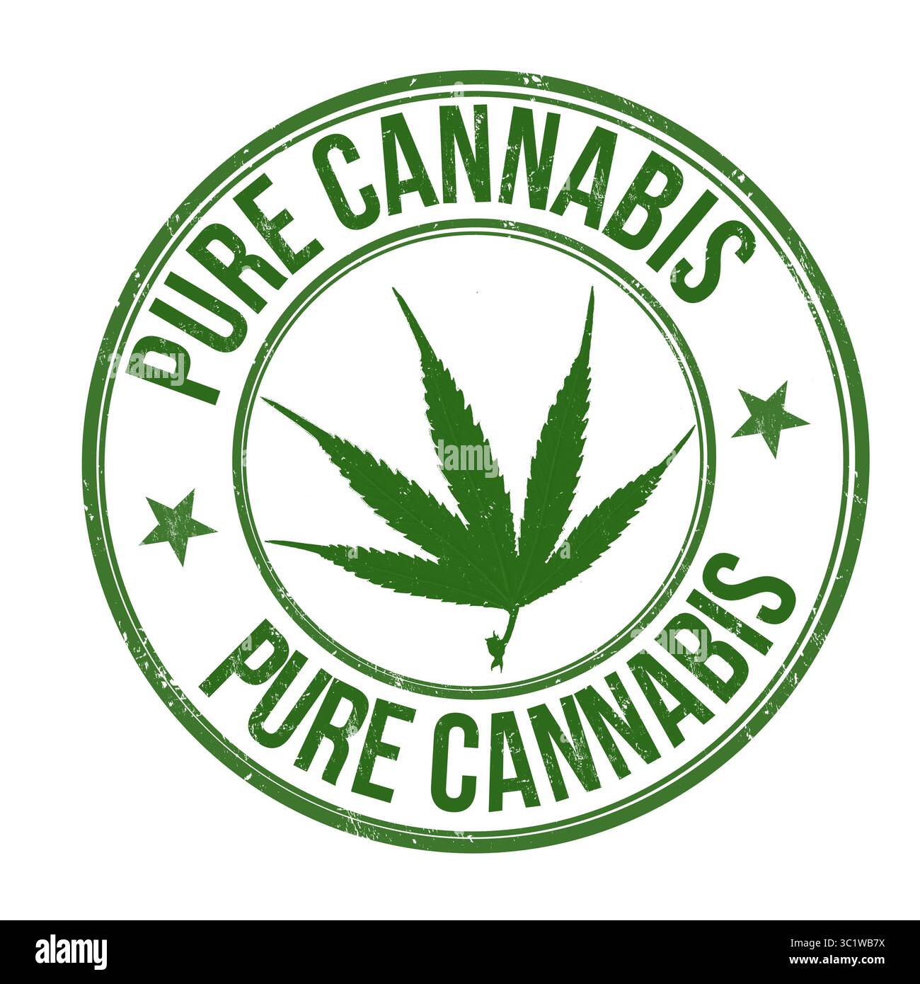 Certified green round grunge Cut Out Stock Images & Pictures - Alamy