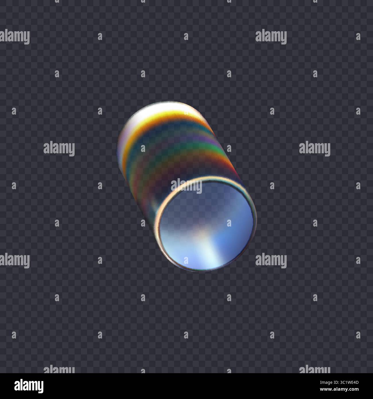 3d transparent glossy cylinder Stock Vector Image & Art - Alamy