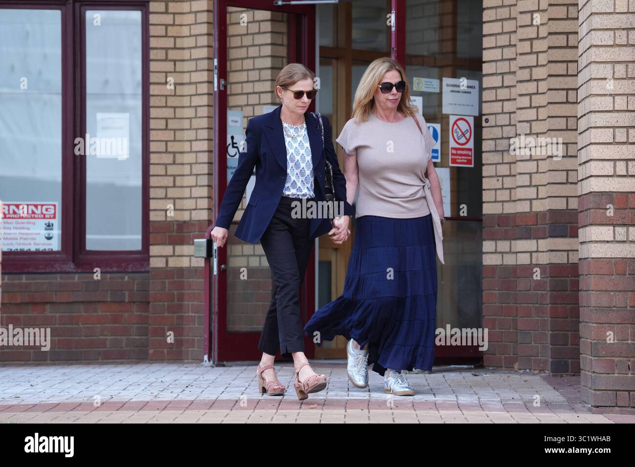 Amanda Thorpe outside Surrey Coroner's Court, Woking for the inquest ...