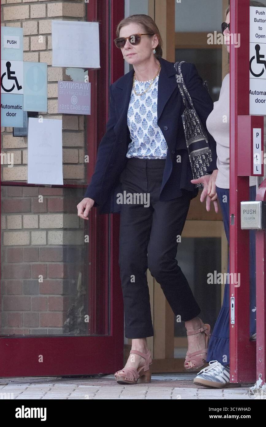 Amanda Thorpe outside Surrey Coroner's Court, Woking for the inquest ...