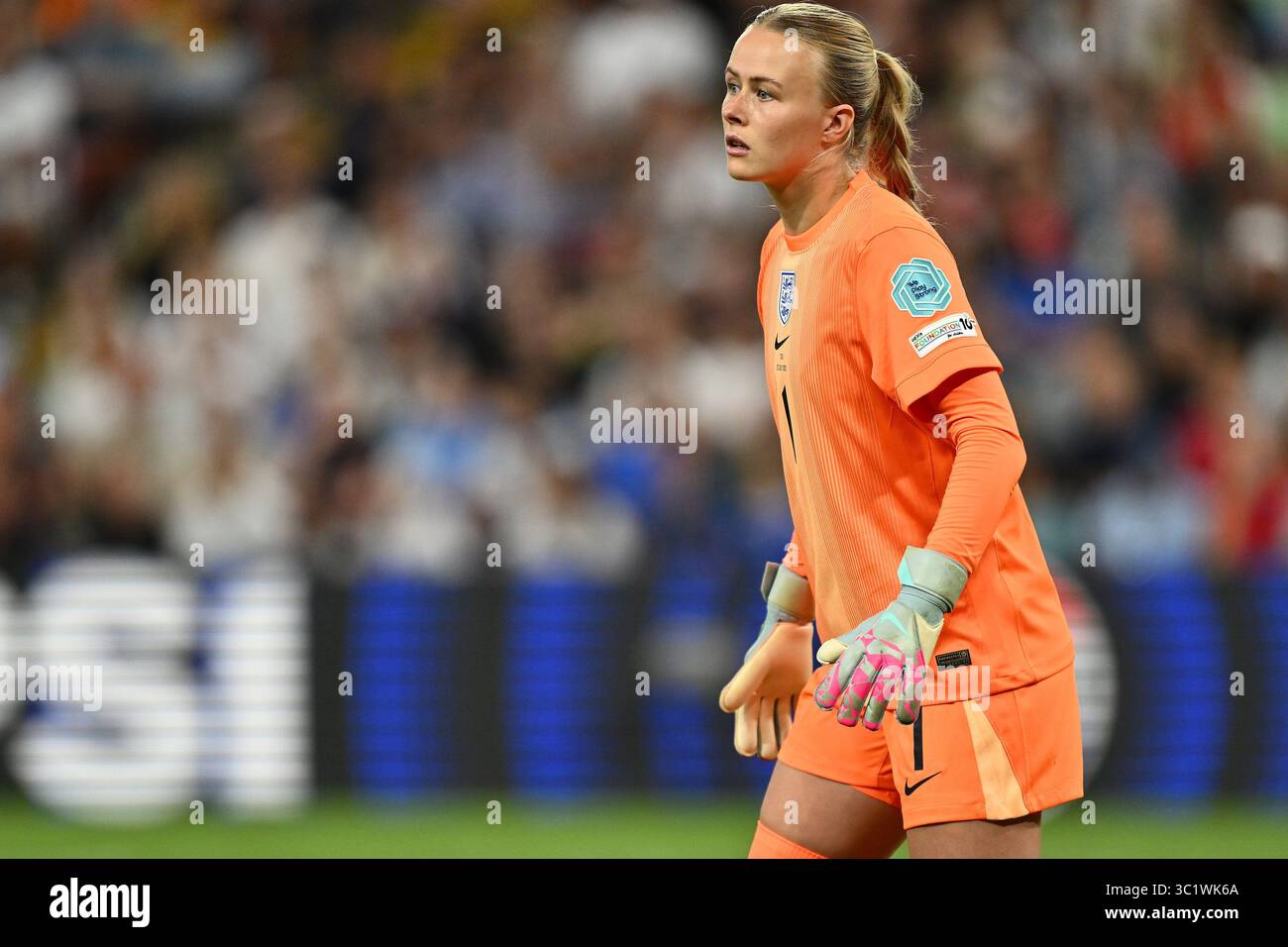 Hannah Hampton (ENG) participates in the UEFA Women's EURO 2025 Semi ...