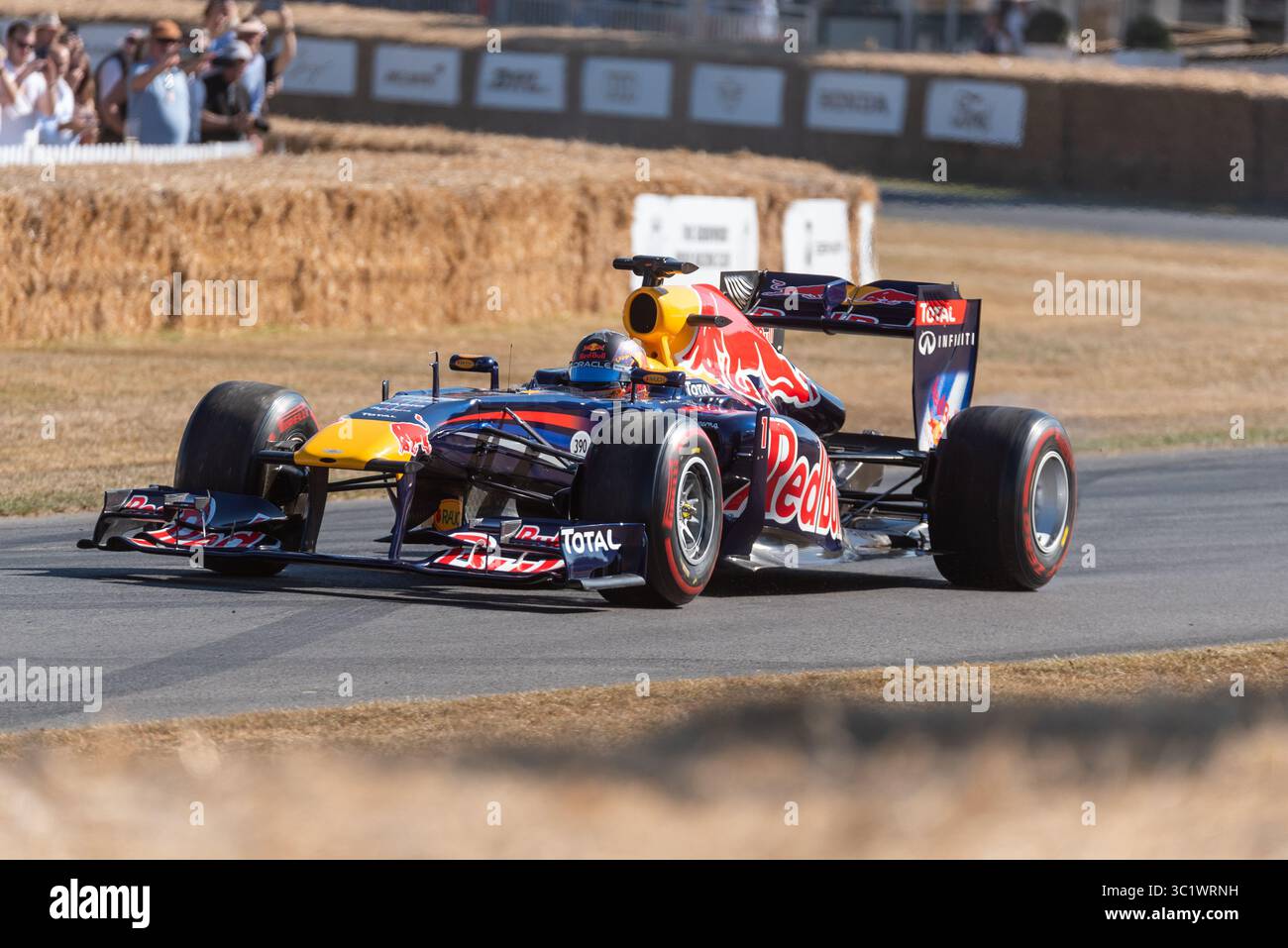 Red Bull RB7 Formula 1 racing car on the hillclimb track at the ...