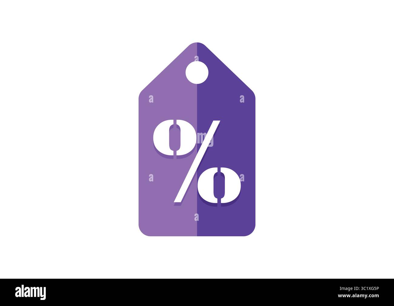 Discount Tag Icon – Percentage Sale Label Symbol Purple Vector Stock ...