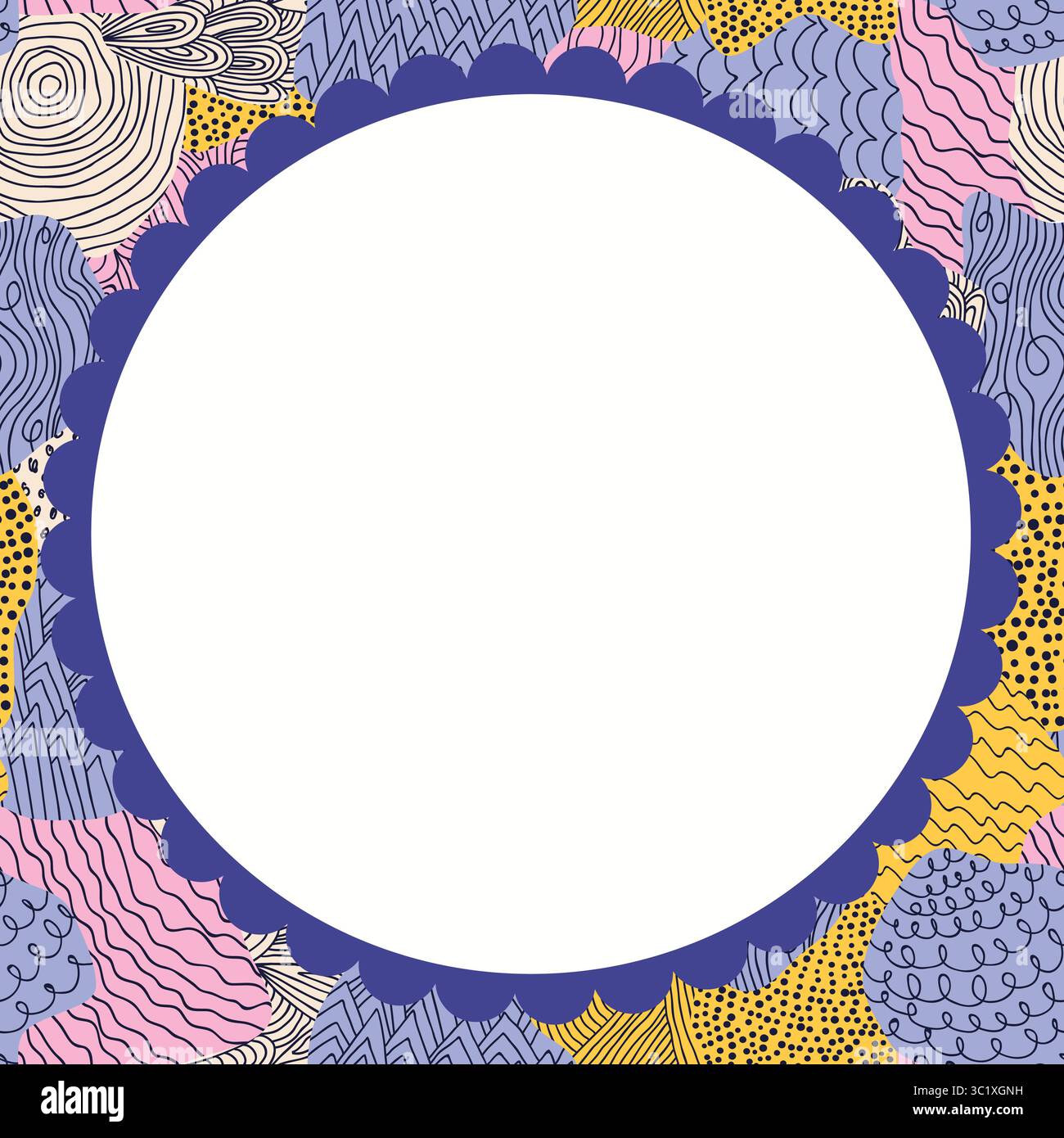 Scalloped ornament border Stock Vector Images - Alamy