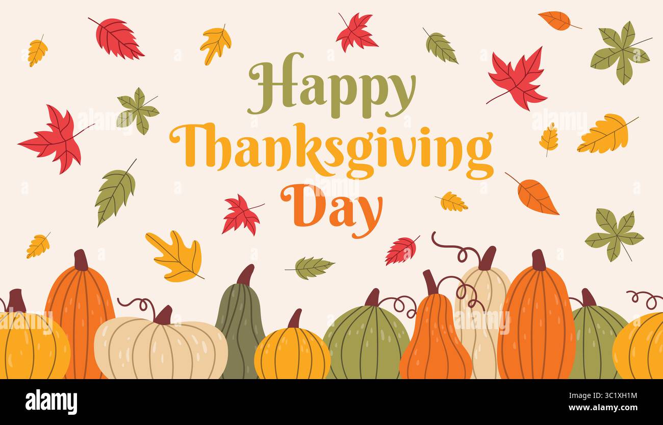 Autumn border pumpkins in Stock Vector Images - Alamy