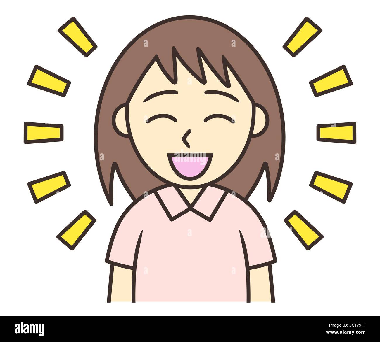 Bright smile young woman Cut Out Stock Images & Pictures - Alamy
