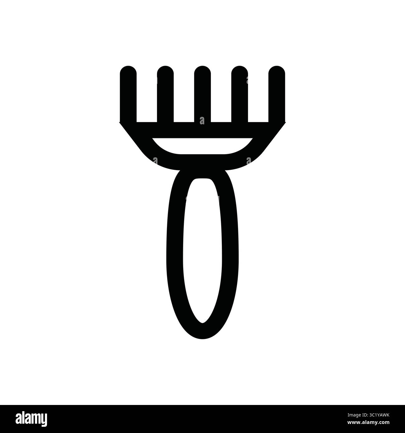 Hand rake icon outline hi-res stock photography and images - Alamy