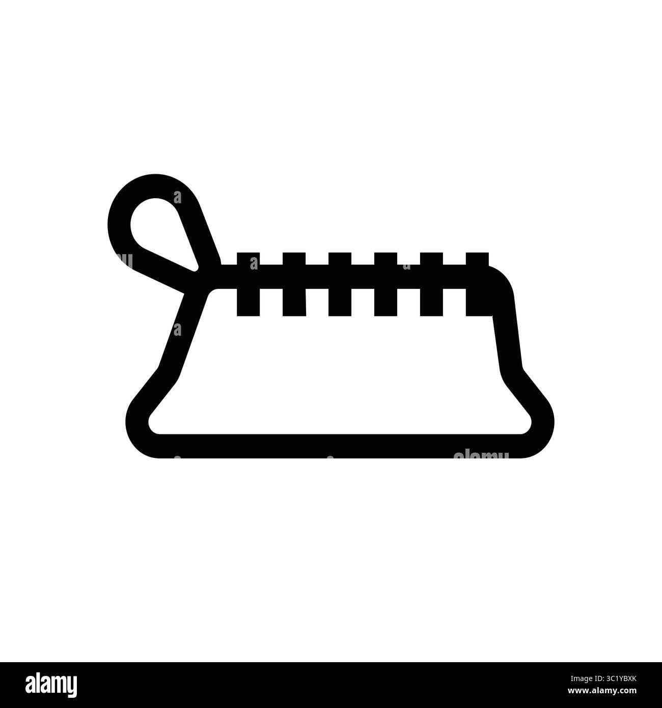 Pencil case icon, simple black outline. Hand drawn office element Stock ...