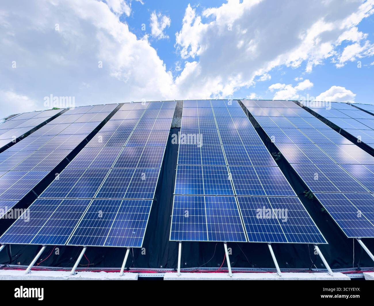 Photovoltaic construction on July 8, 2025 in Basel Pratteln ...