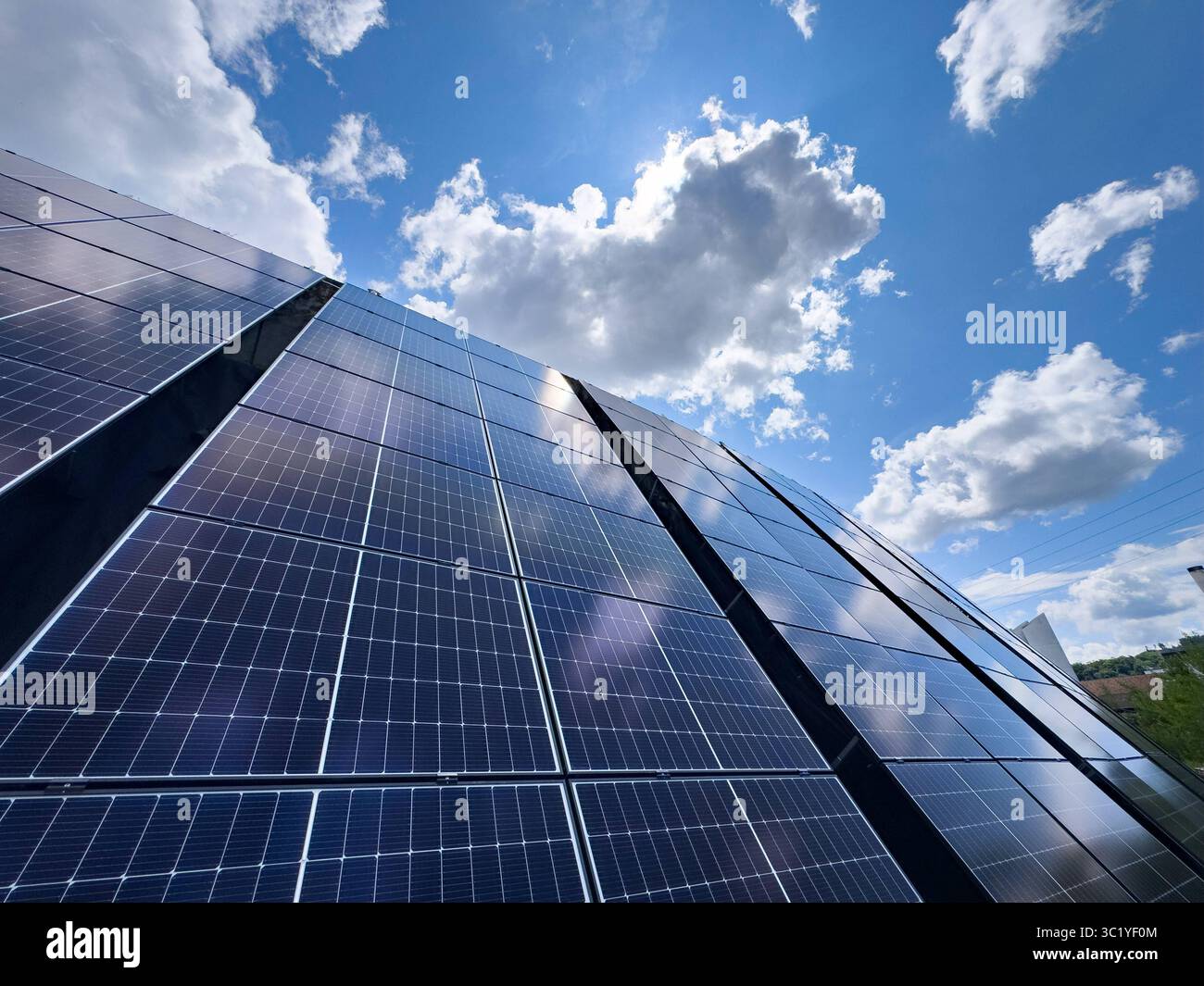 Photovoltaic construction on July 8, 2025 in Basel Pratteln ...
