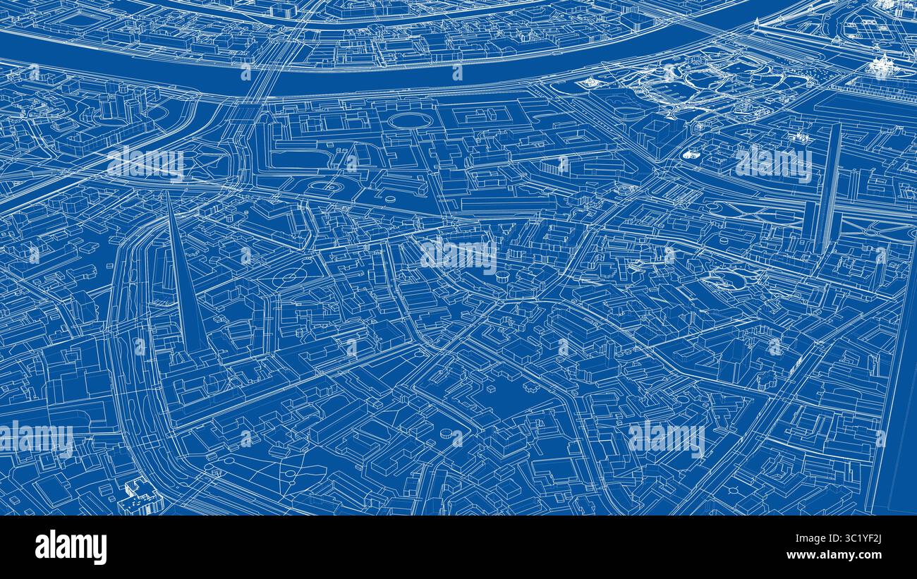 Detailed urban blueprint hi-res stock photography and images - Alamy
